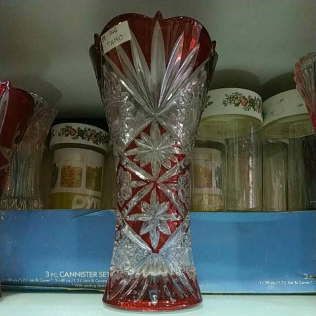 Jual Vas Kaca Merah CAPODIMONTE | Shopee Indonesia