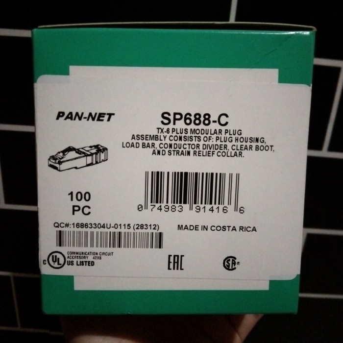 Jual PANDUIT RJ45 SP688-C TX-6 PLUS MODULAR PLUG | Shopee Indonesia