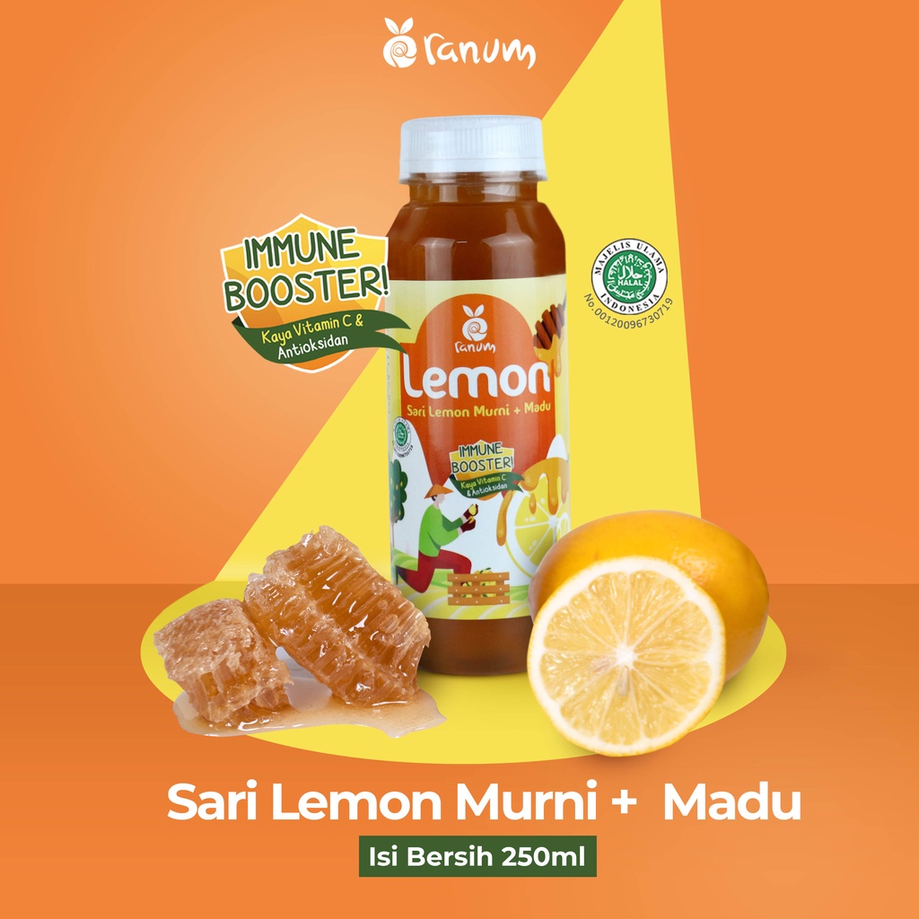 Jual Sari Lemon + MADU (250ml) | 100% Fresh Lemon Peras & Madu Murni ...