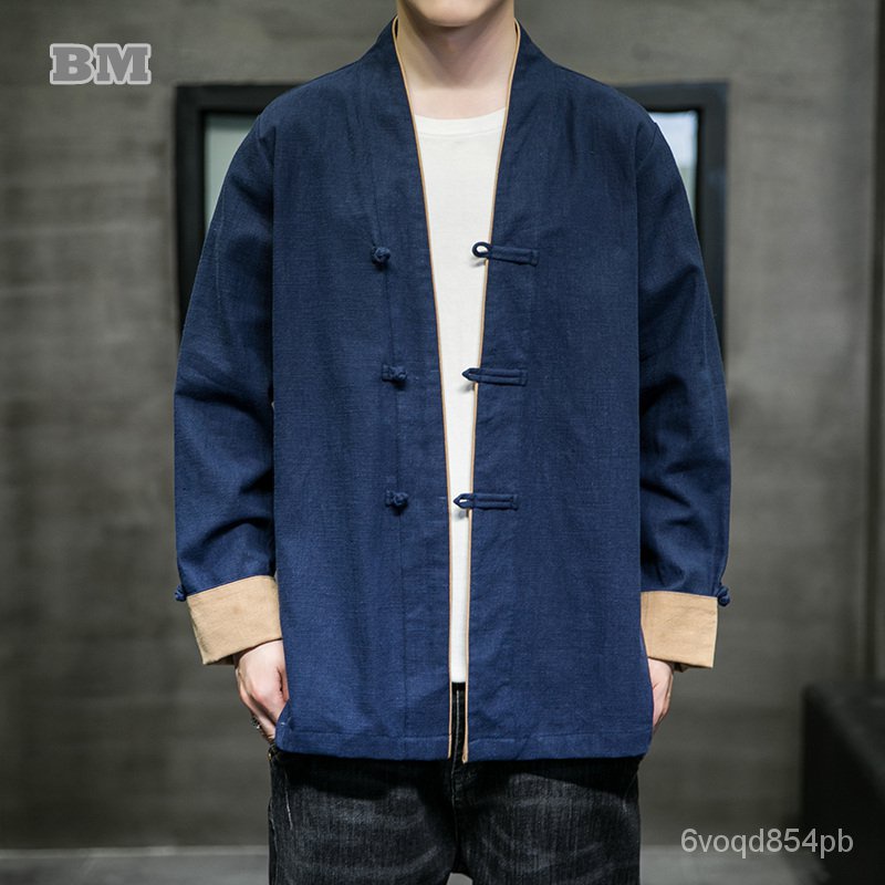 Jual Chinese Traditional Dress Plus Size Hanfu Men Clothing Cotton ...