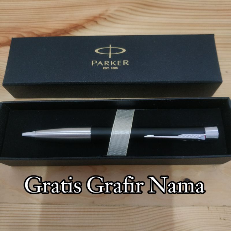 Jual pulpen ballpoin Parker urban exclusive gratis Grafir nama | Shopee ...