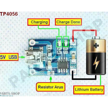 Jual Tp4056 Lipo Charger Battery Lithium Mini Usb Charging Modul 1A Diy ...