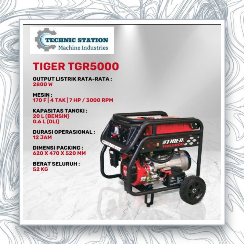 Jual Genset 3000 watt TIGER TGR 5000 | Shopee Indonesia