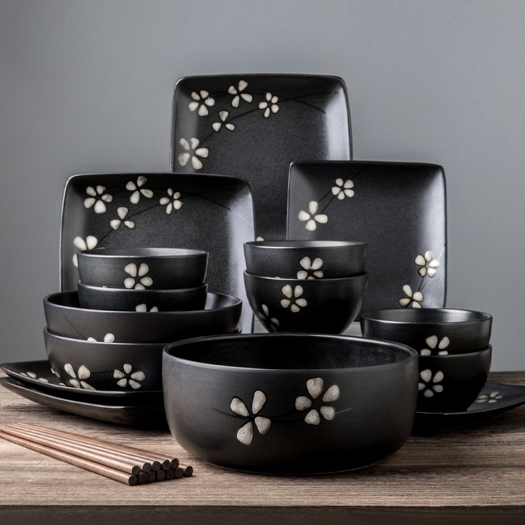 Jual Sakura Series Ceramic Tableware/ Set Piring Makan Mangkuk Bunga ...