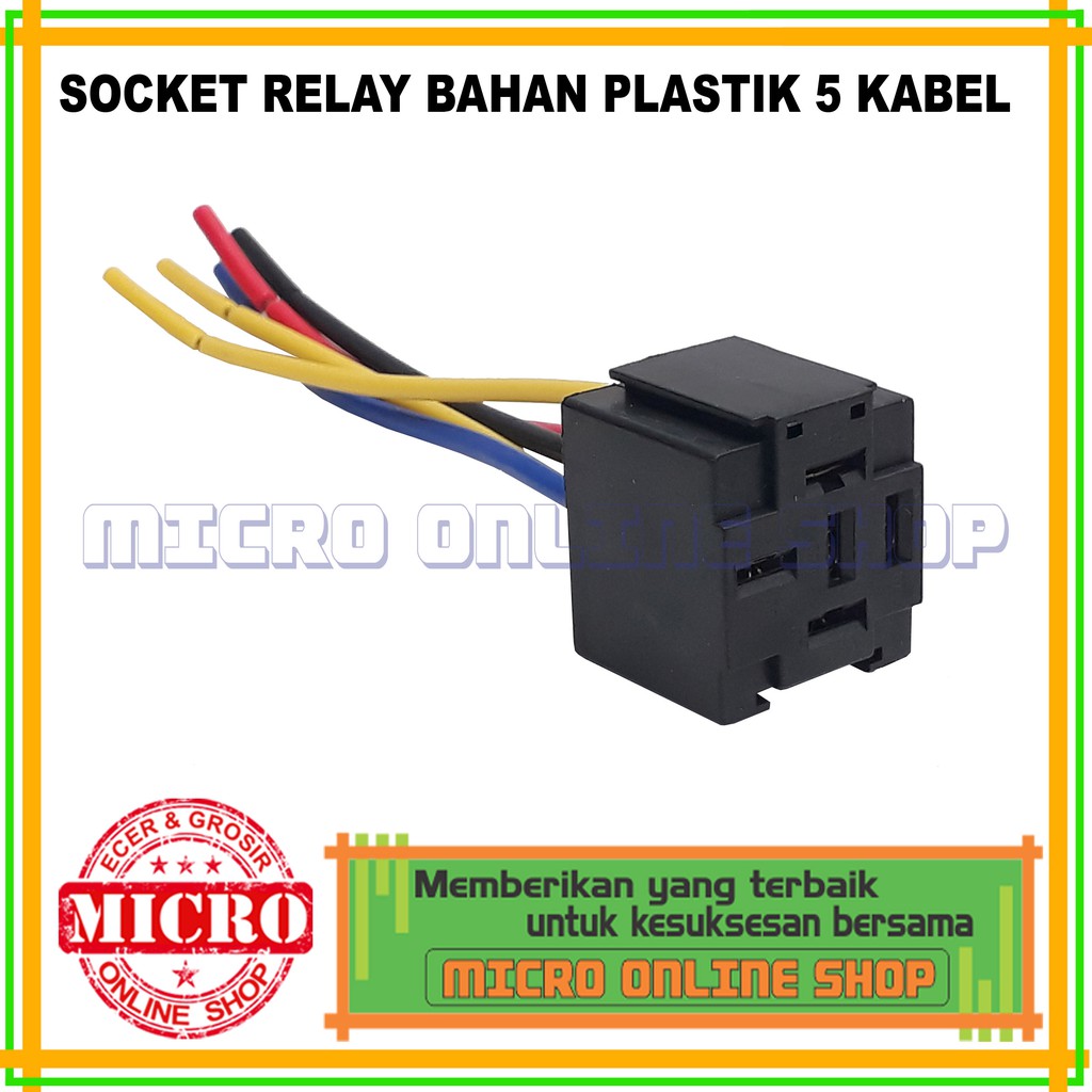 Jual Socket Relay Bahan Plastik 5 Kabel Soket Relay Mobil Motor 5 Kaki ...
