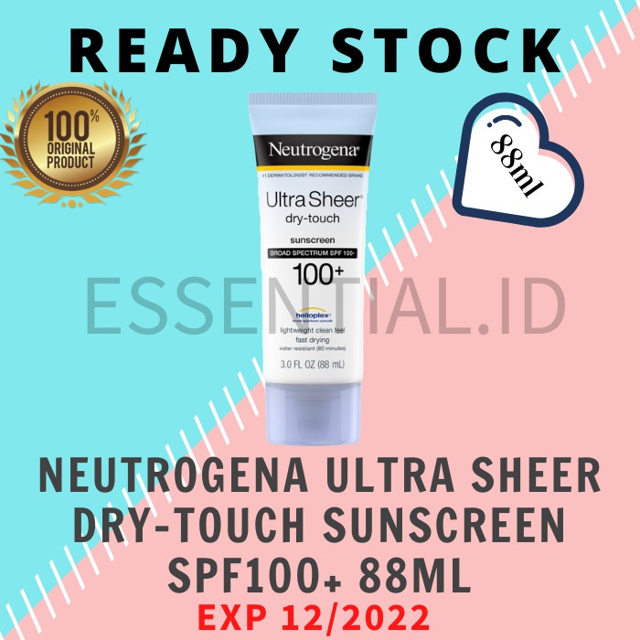 Jual Neutrogena Ultra Sheer Dry-touch Sunscreen Spf100+ SPF 100 88ml ...