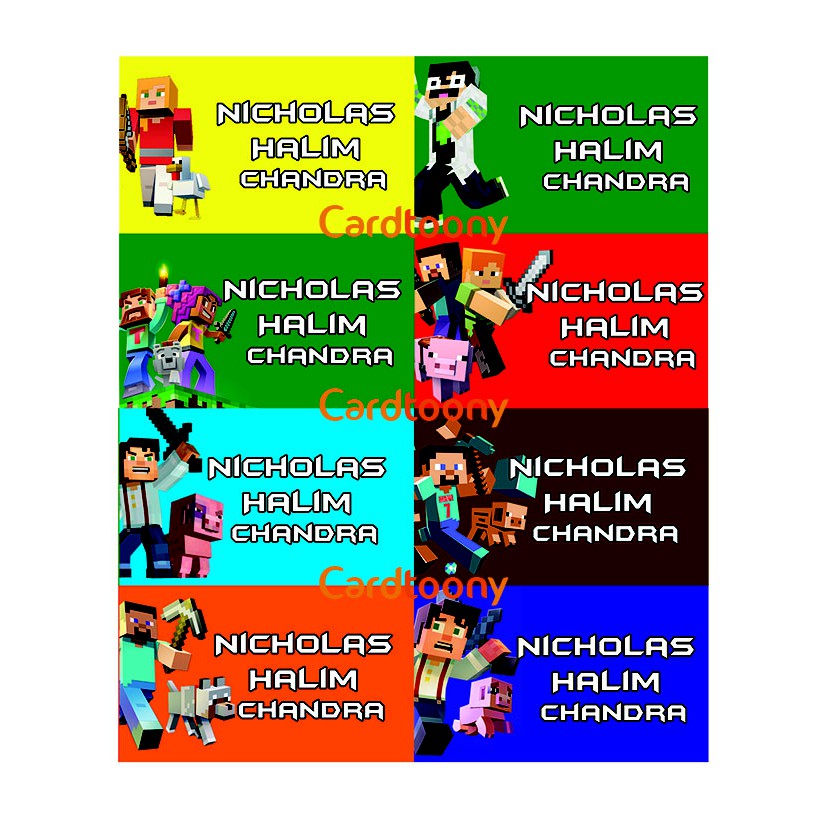 Jual Sticker / stiker label nama Minecraft Game | Shopee Indonesia