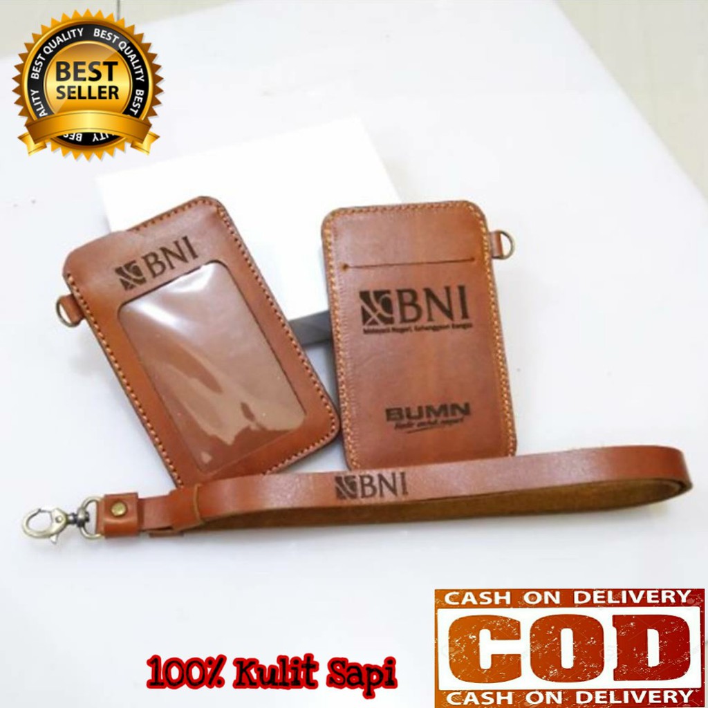 Jual ID Card / Name Tag Holder / Dompet Id Card 100% Kulit Asli Bank ...