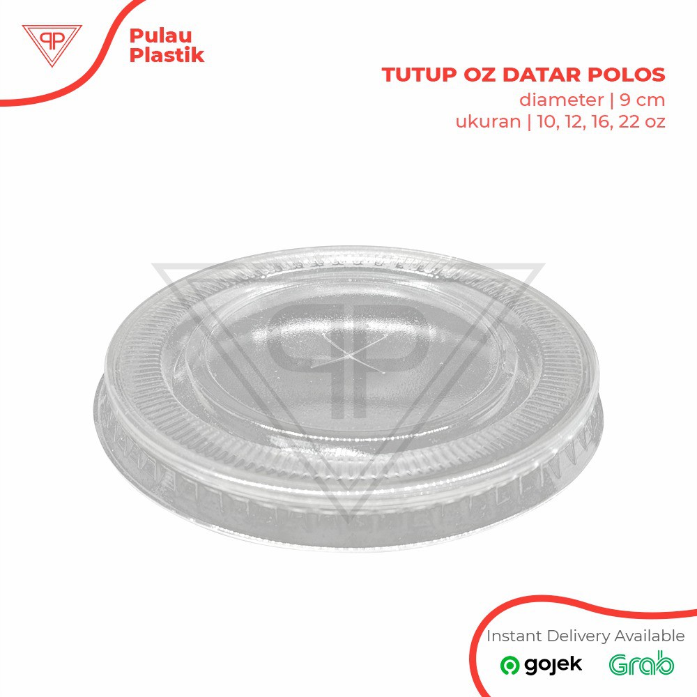 Jual Tutup Cup Plastik Bening / Lid Datar Putih / Tutup Cup Pop Ice ...