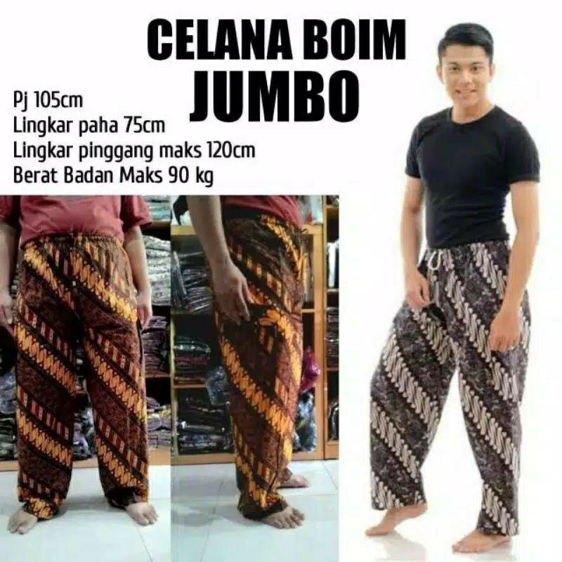 Jual Celana Boim Batik Dewasa fit o XXL /JUMBO Big Size Xtra Harian ...