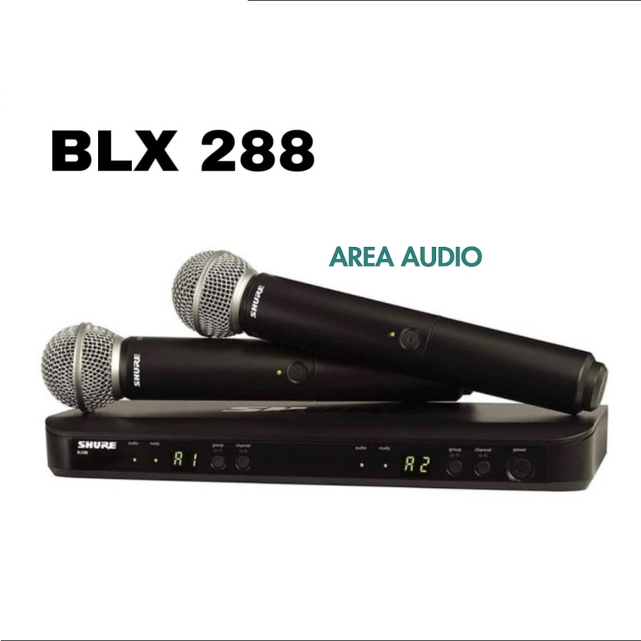 Jual mic wireless SHURE BLX 288 SM 58 | BLX288/SM58 ORIGINAL | Shopee ...