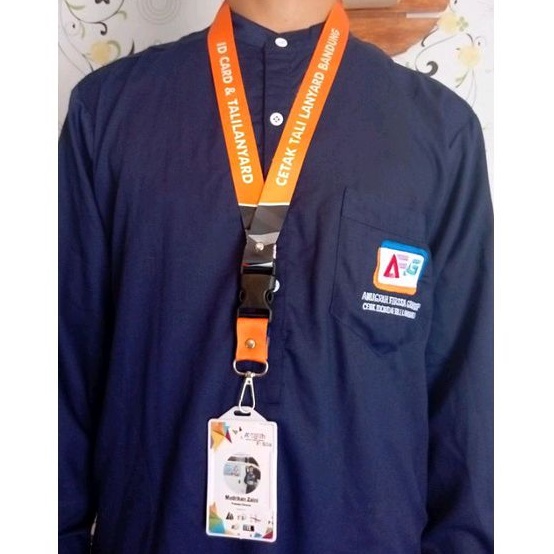 Jual Lanyard id card custome printing 2,5 cm 2 sisi,id card ,frame case ...