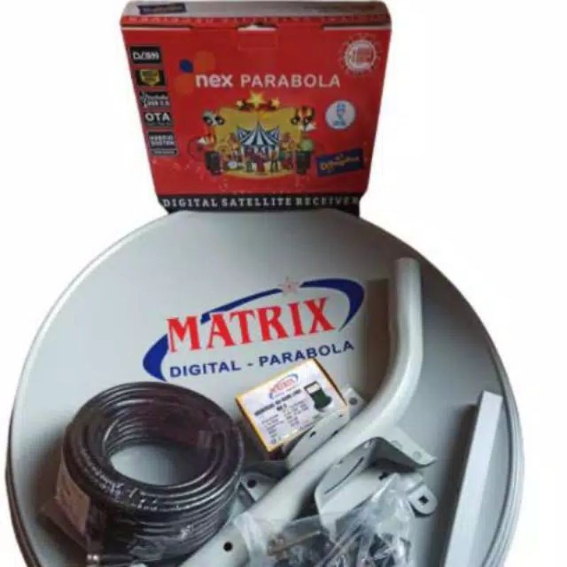 Jual Nex Parabola Mini Fullset Odu 45cm plus Decoder atau Receiver Nex ...