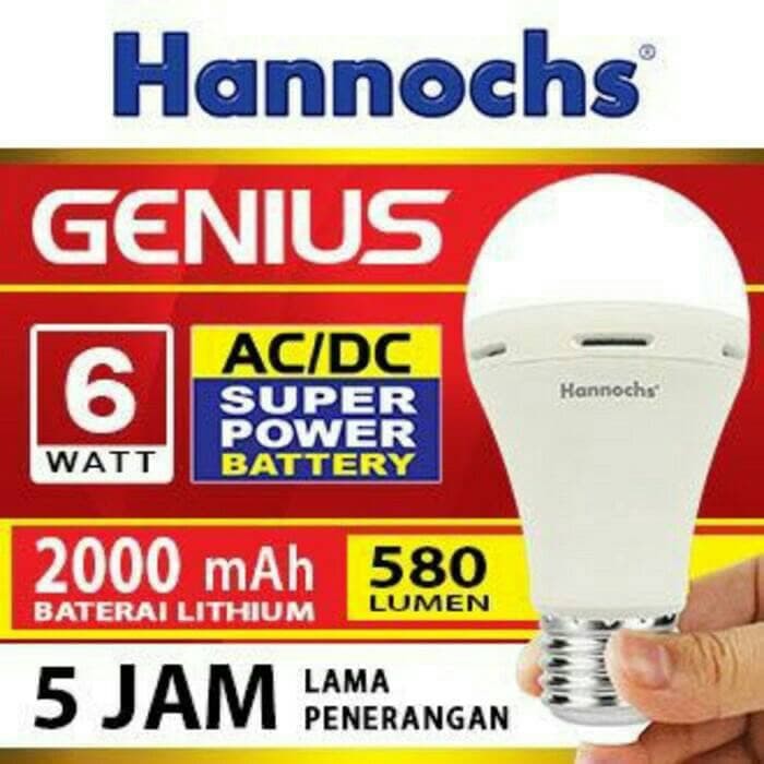 Jual Lampu Led Emergency Cas Darurat Magic 6 watt Hannoch Genius ...
