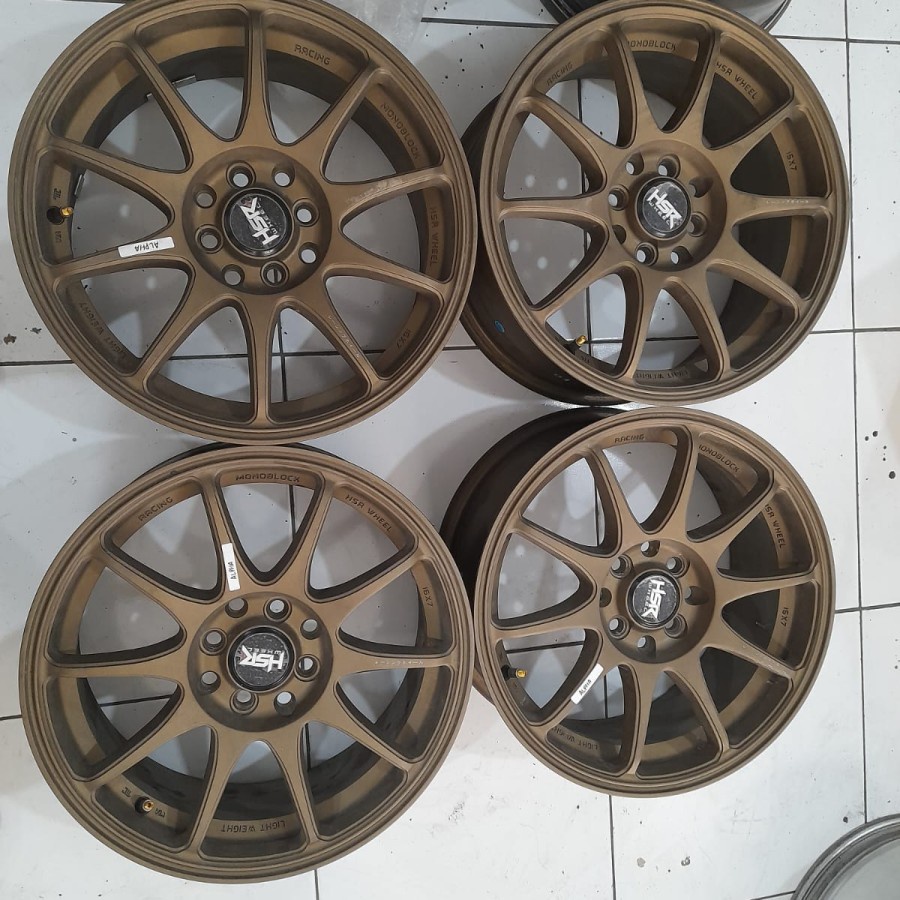 Jual Velg racing Bekas Seken Indy Boroko Ring 16 Lubang pcd 4x100 4x114 Bronze Cocok Buat Jazz ...