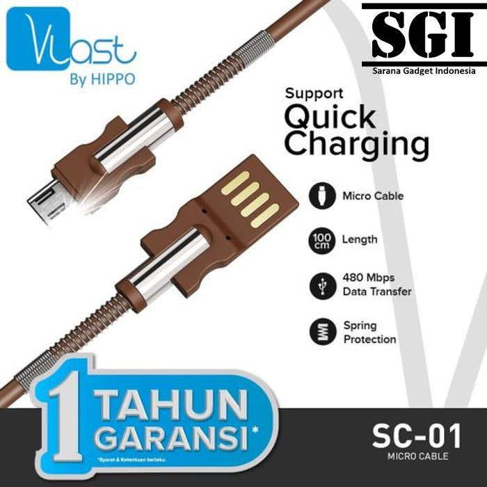 Jual Kabel Data Hippo Vlast SC01 SC-01 SC 01 Micro USB 100 cm Fast Charging 3A Original Ori Hipo ...