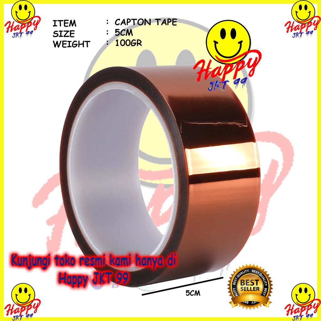 Jual [ HAPPY JKT 99 ] LAKBAN CAPTON TAPE 5CM 5 CM TAHAN ANTI PANAS ...