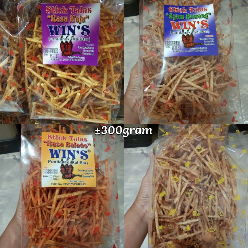 Jual (COD) WIN'S Stick Talas (±300g) Keripik Keladi / Snack Talas ...