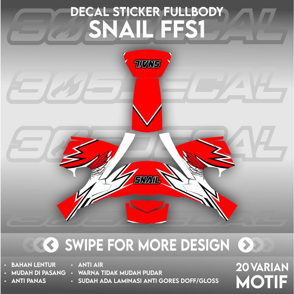 Jual Sticker Decal Helm SNAIL FFS1 Motif Indonesia 01 | Shopee Indonesia