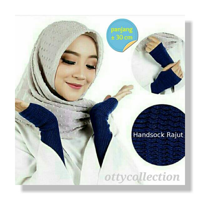 Jual Handsock Rajut Polos Premium Warna Gelap atau Manset Jempol Rajut ...