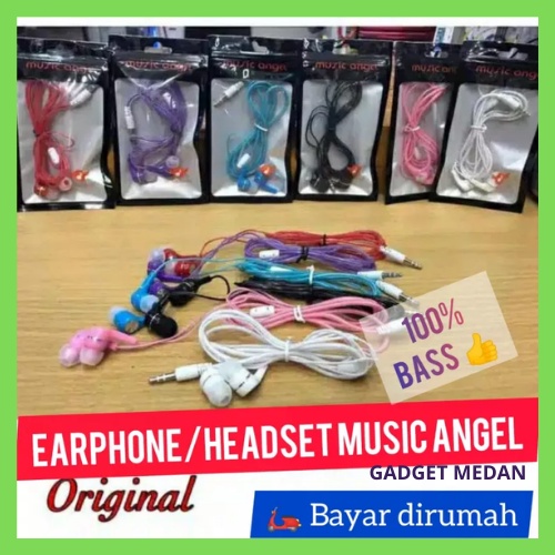 Jual Headset Handsfree Music Angel Universal- Gadget Medan | Shopee ...