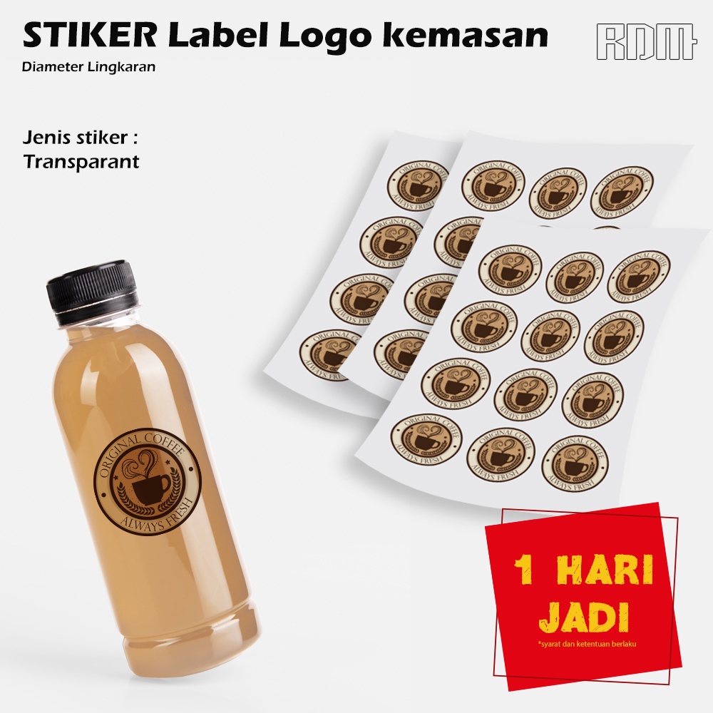 Jual Cetak Stiker Label Minuman / Label usaha / Label Kemasan | Shopee ...
