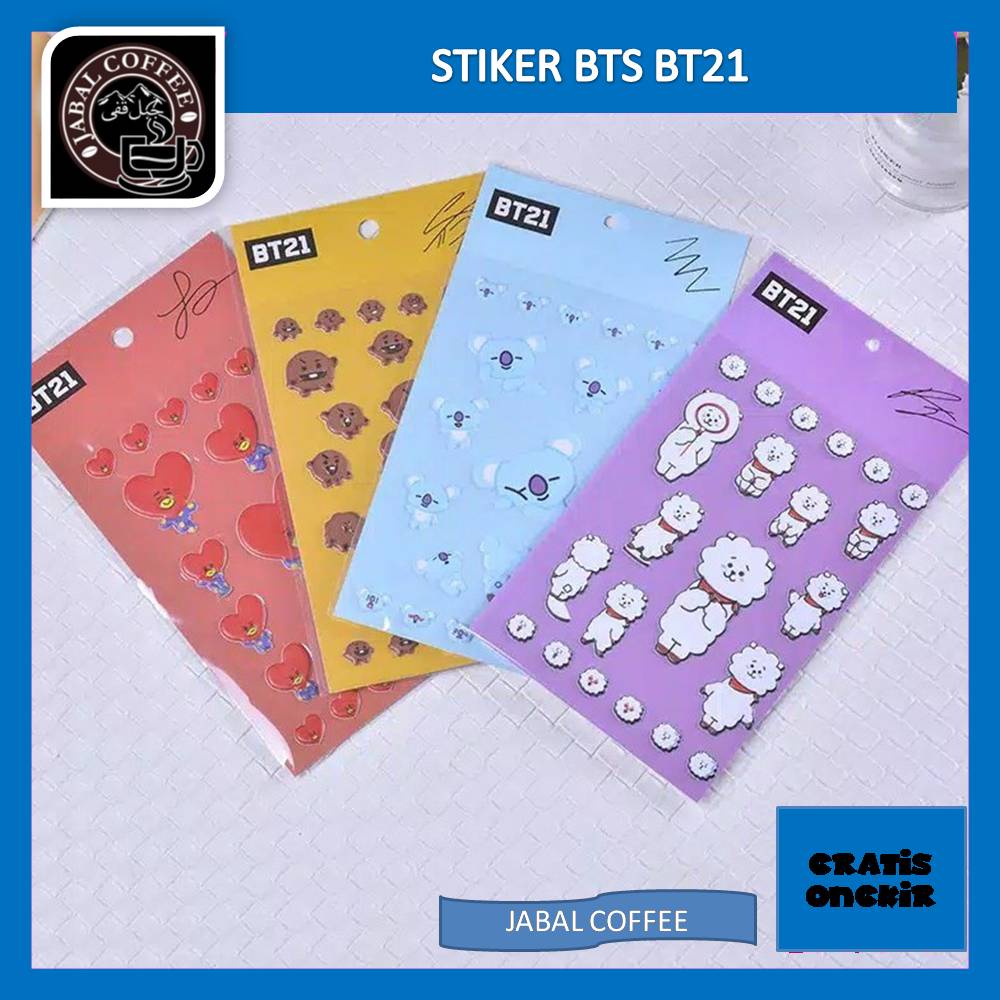 Jual Stiker Bubble Kartun 3D BTS BT21 / Stiker BT21 BTS / Sticker BTS ...