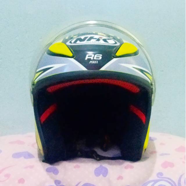 Jual helm nhk r6 half face merah cabe second / bekas murah berkualitas ...