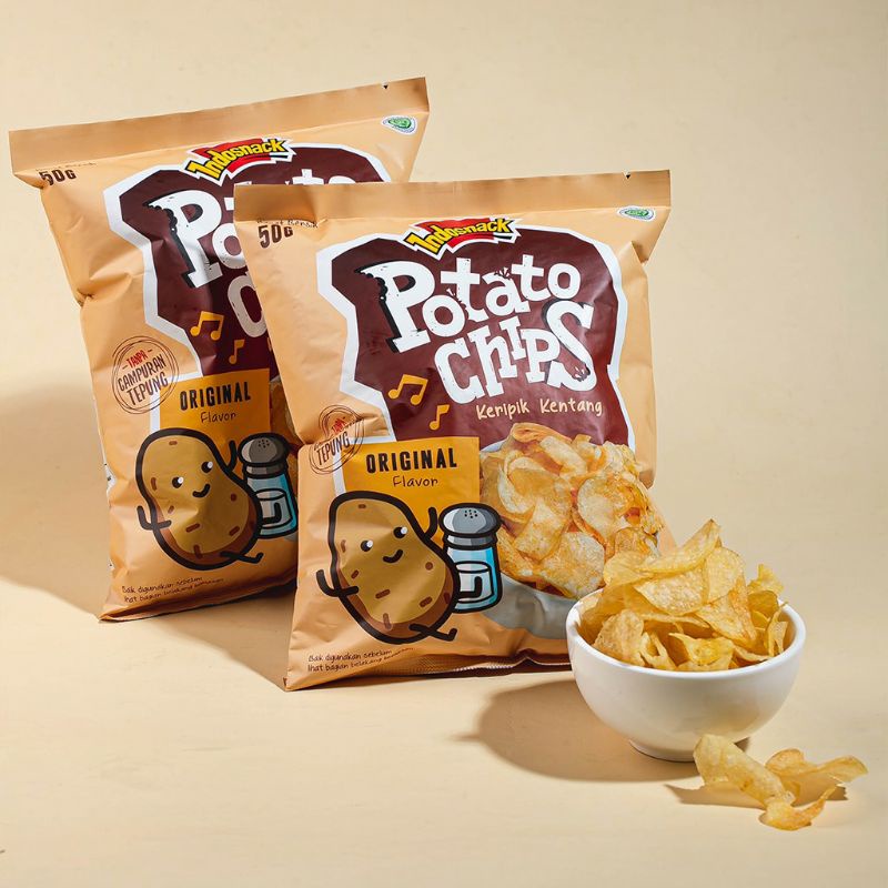 Jual IndoSnack Potato Chips | Kripik kentang Tanpa MSG | Kripik Kentang ...