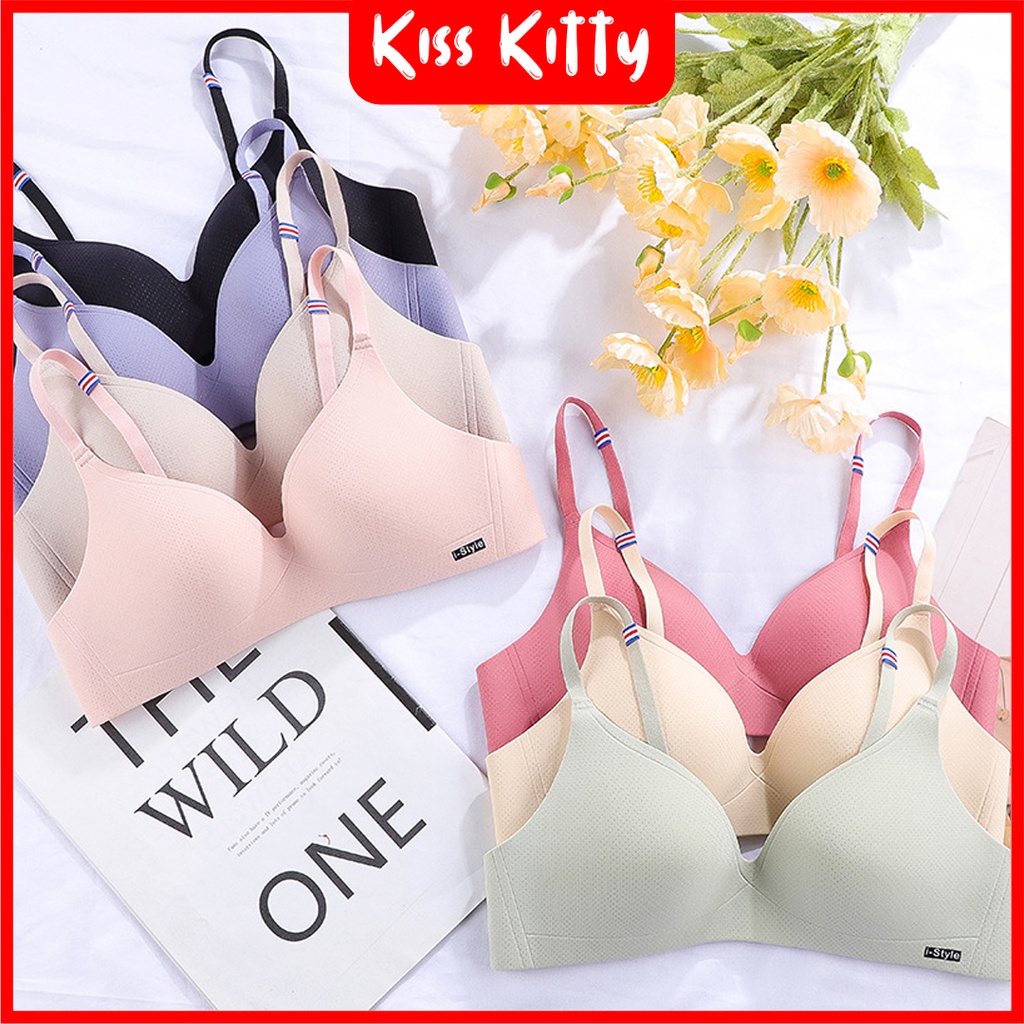 Jual Bra Wanita Sexy Pakaian Dalam BH Fashion Seamless Bralette Tanpa Kawat import Polos Korea ...