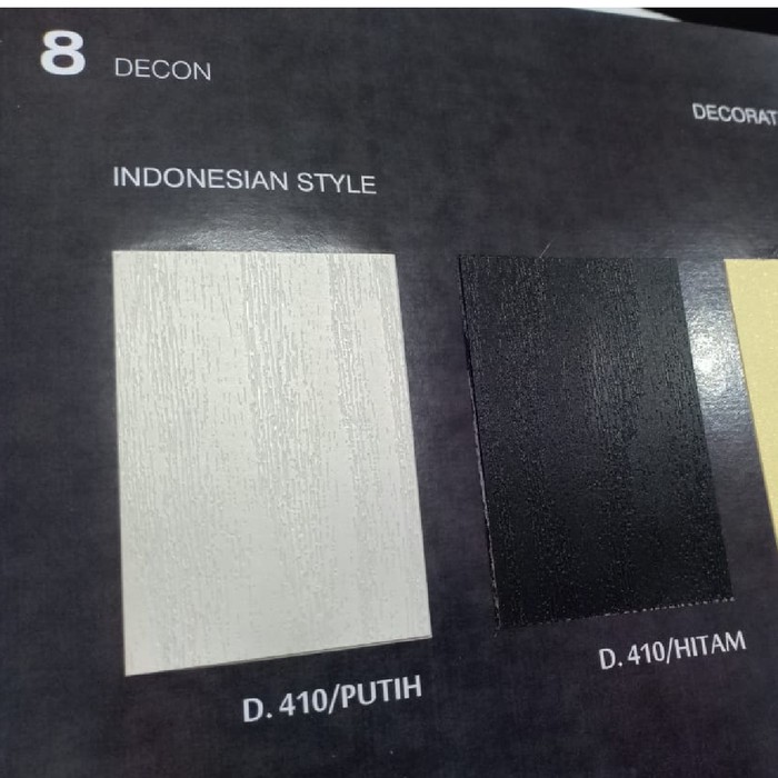 Jual DECON SHEET PUTIH HITAM URAT KAYU SHEET TEXTURED PVC SHEET SERAT ...