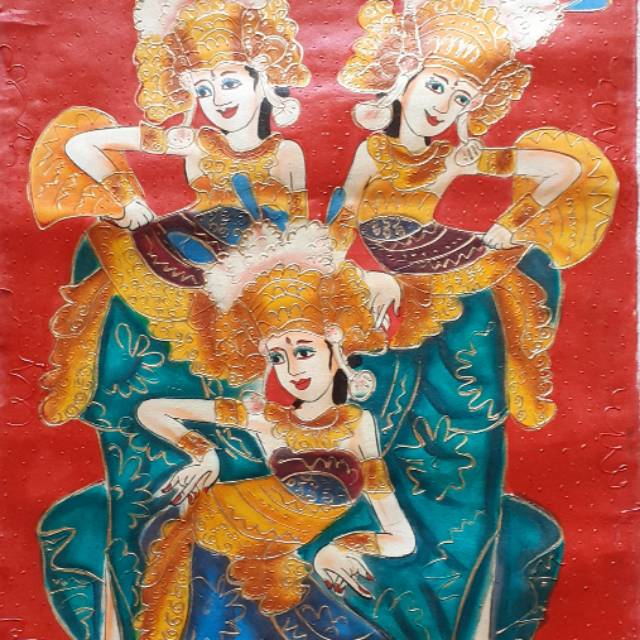 Jual Lukisan Penari Legong Khas Bali Tari Legong Bali A | Shopee Indonesia