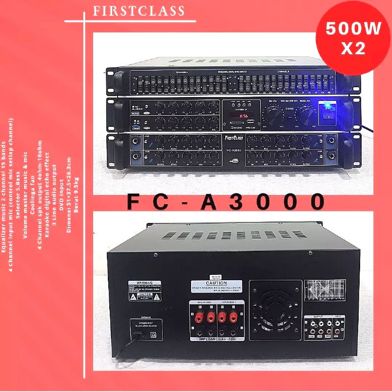 Jual Ampli fier FIRST CLASS FC A3000 FC A 3000 FCA3000 ORIGINAL ...