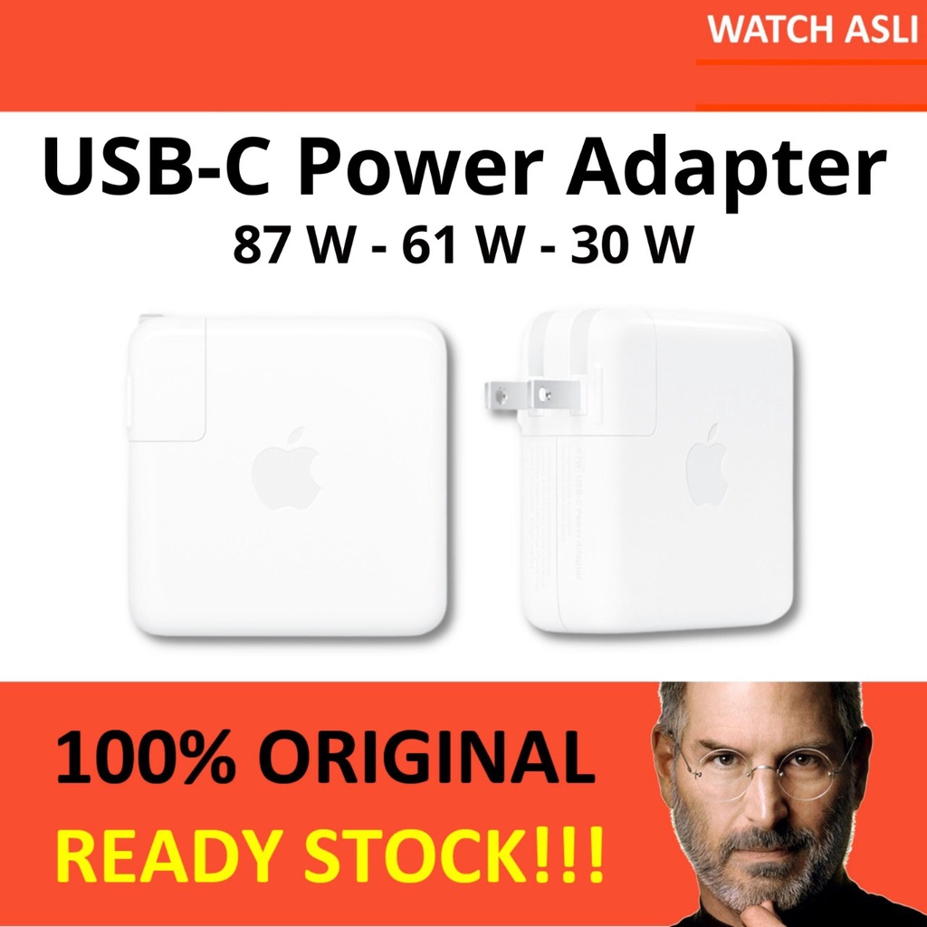 Jual New RESMi Magsafe Type-C 30W /61W /87W USB-C Power Adapter Charger ...