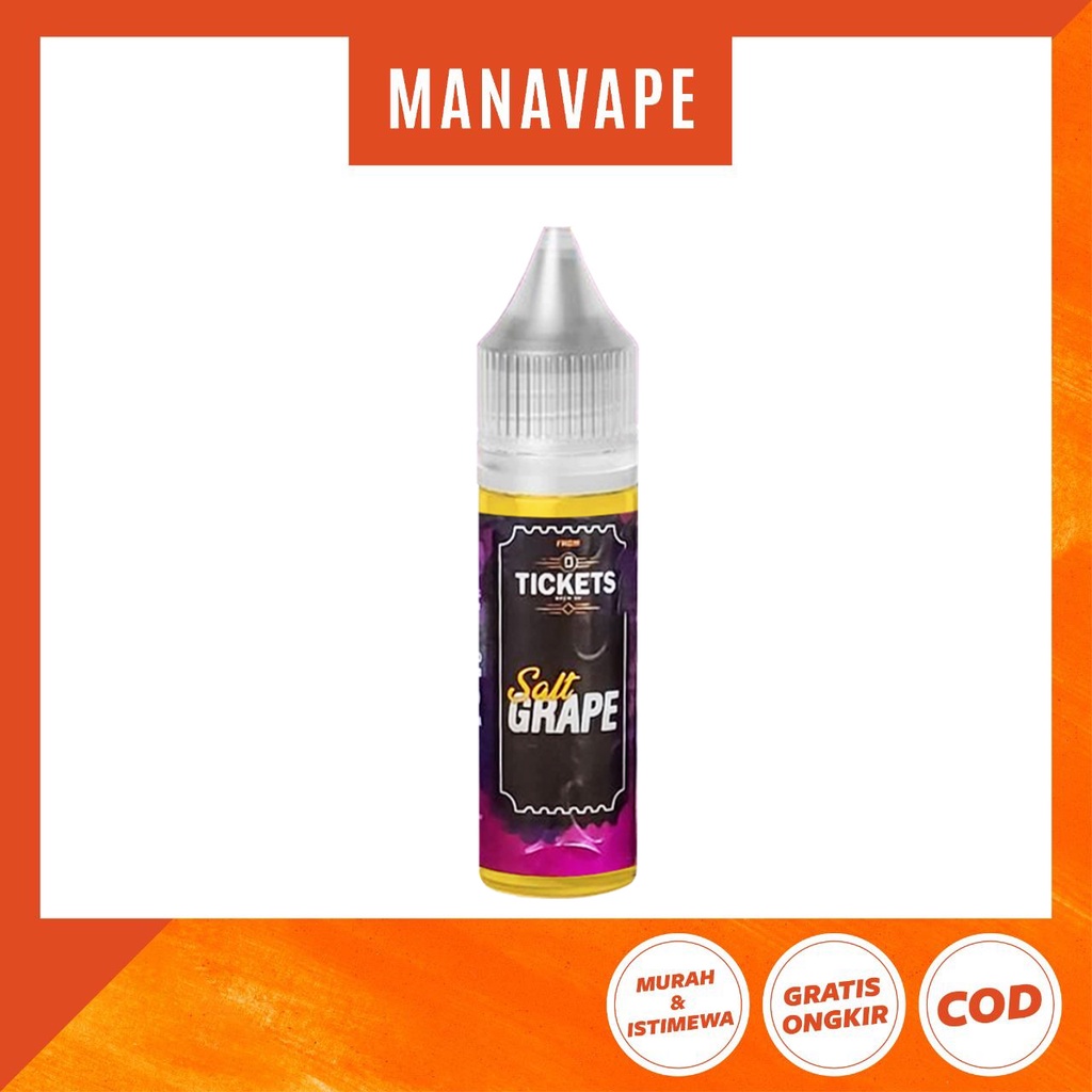 Jual TICKET GRAPE SALT NIC 15ML by TICKETS BREW | Shopee Indonesia