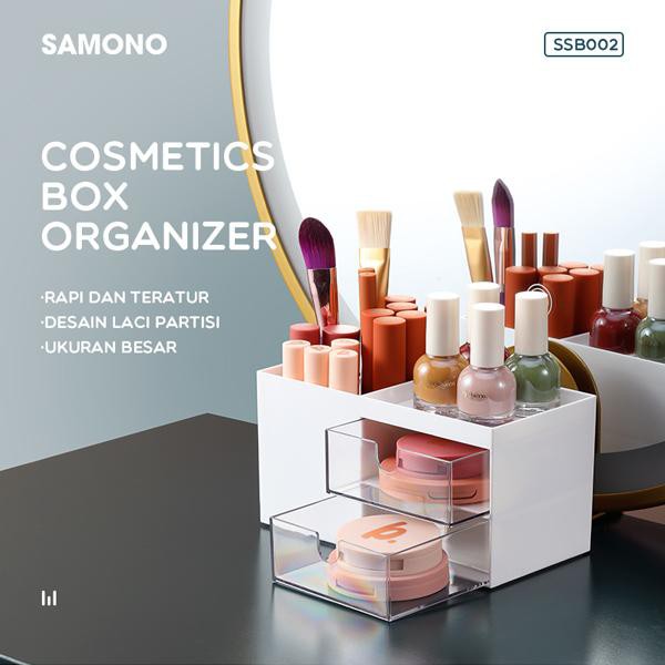 Jual Laci Box Kosmetik SAMONO Strorage Box SSB002 Organizer - Original ...
