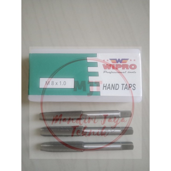 Jual Handtap / Alat Tapping Hand Tap set 3pcs M8 x 1.0 WIPRO | Shopee ...