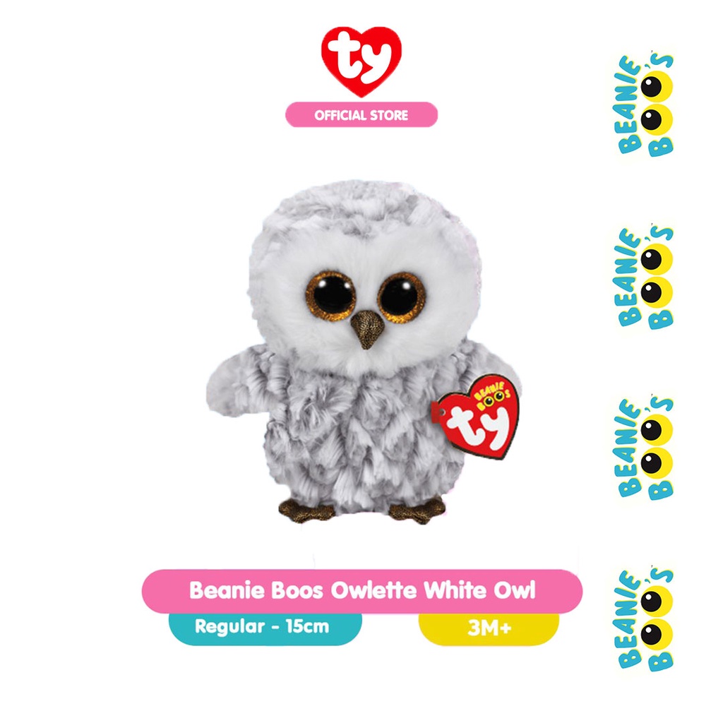 Jual TY Beanie Boos Owlette White Owl (Regular) - Boneka Burung Hantu ...