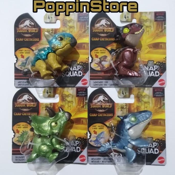 Jual Jurassic World Snap Squad Wave 6 Lengkap (Anky, Tricera, Carno ...