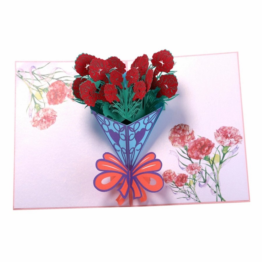 Jual kartu pop up kartu 3d kartu ucapan buket bunga bucket bunga kartu ...