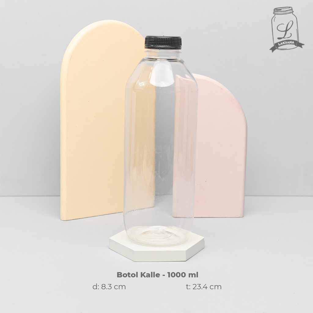 Jual Botol Kalle - 1000 ml tebal premium / botol plastik kopi literan ...