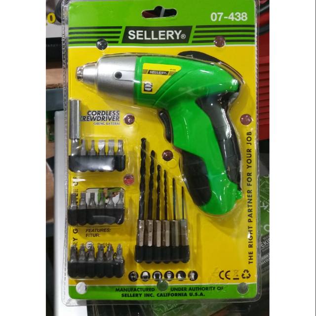 Jual MESIN BOR CORDLESS SELLERY BATRE BATERAI 07-438 MESIN BOR SEKRUP ...