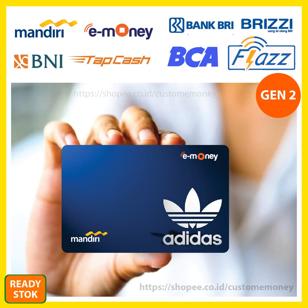 Jual KARTU EMONEY LOGO BRAND ADIDAS KUMPULAN 57 ETOLL E-MONEY MANDIRI ...