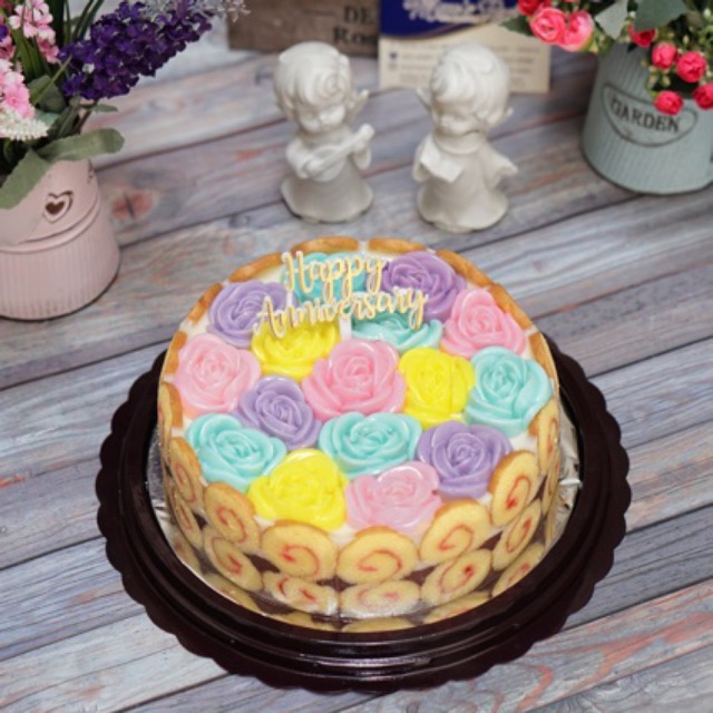 Jual Puding ulang tahun loyang ukuran 18cm bulat Mom Yuly Pudding ...