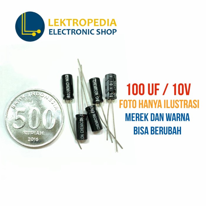 Jual Elco 100uf 10v Kapasitor 100 uf mikro 10 v volt Elko 10volt ...