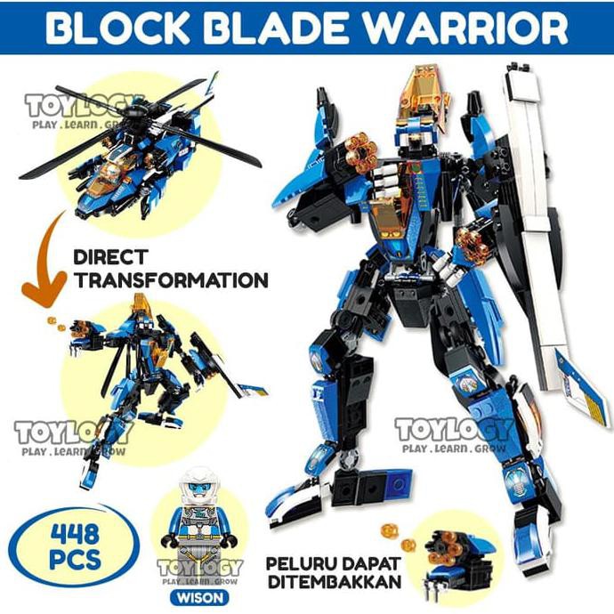 Jual Block Qman Blast Ranger Blade Warrior Robot Helicopter Lego Brick ...