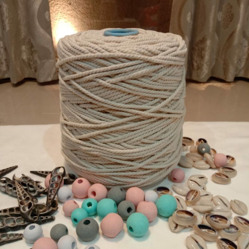 Jual Tali Katun 1000gr | Tali Macrame | Cotton Rope | Shopee Indonesia