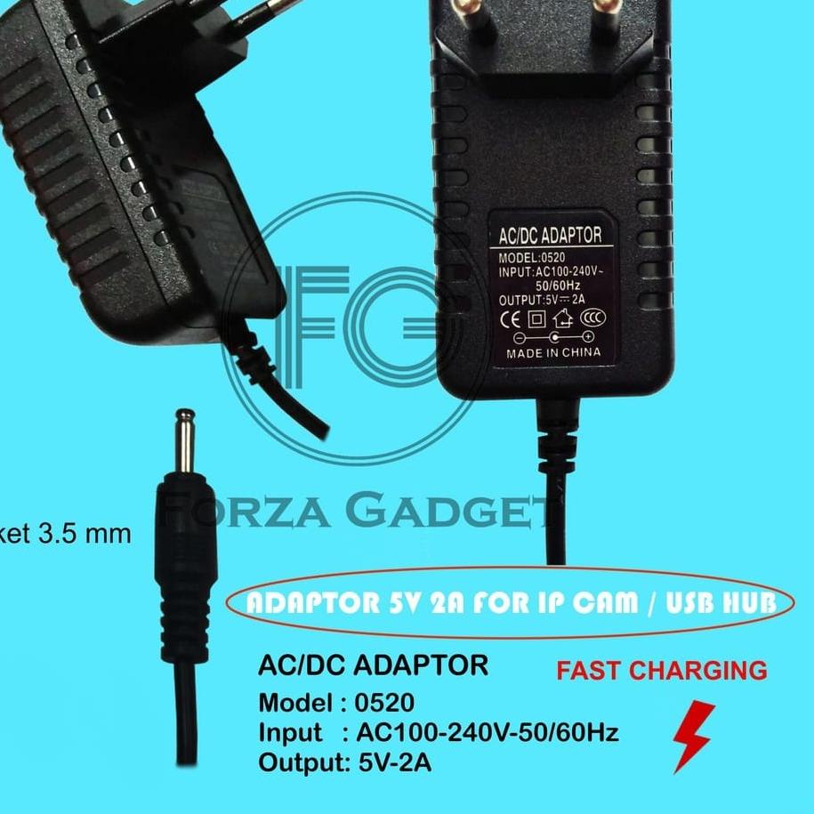 Jual ADAPTOR IP CAMERA / IP CAM / USB HUB / IP ROUTER 5V 2A (jack DC 3 ...