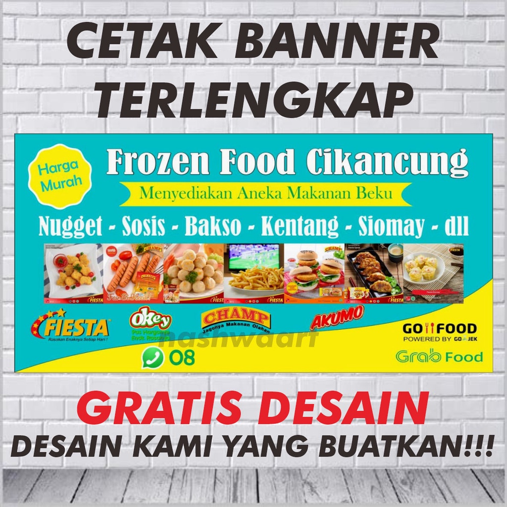 Jual BANNER FROZEN FOOD SPANDUK FROZEN FOOD CUSTOM WARUNG MAKANAN HAPPY ...