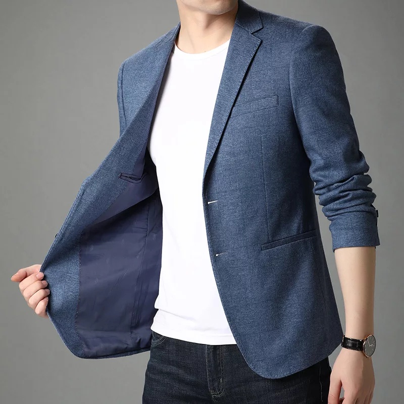 Jual blazer pria jas denim slimpit TERBARU | Shopee Indonesia